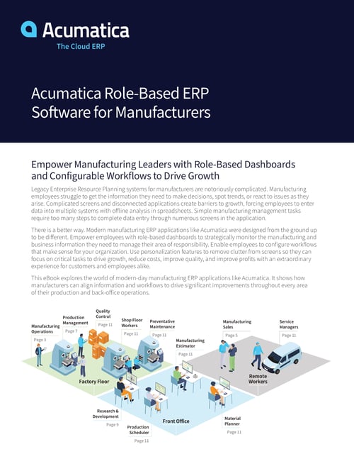 Discrete Manufacturing Software: Acumatica Cloud ERP