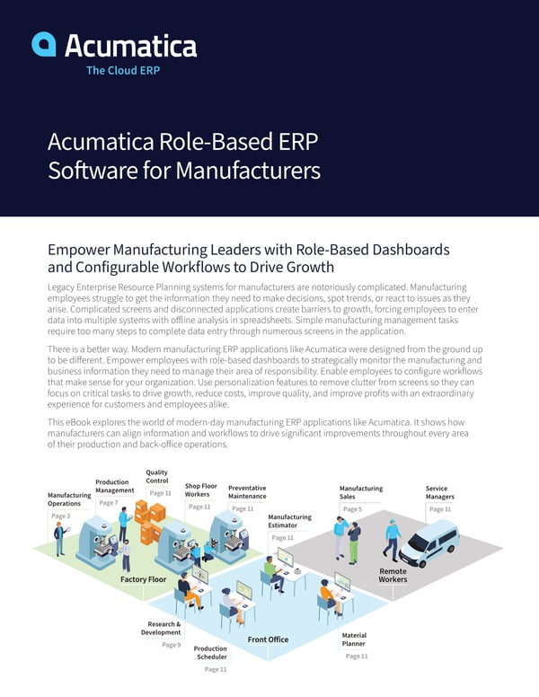 Discrete Manufacturing Software: Acumatica Cloud ERP